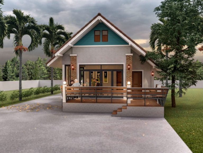 Small Resort House Design in a Trendy Style - Pinoy House Designs