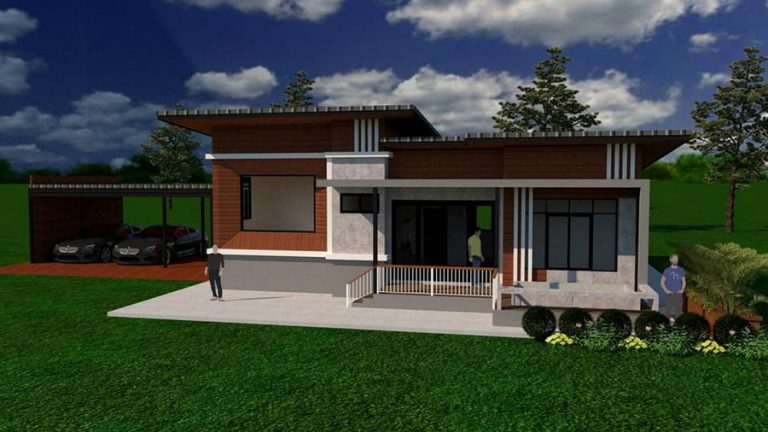 Modern One-Storey House Design with Separate Garage - Pinoy House Designs
