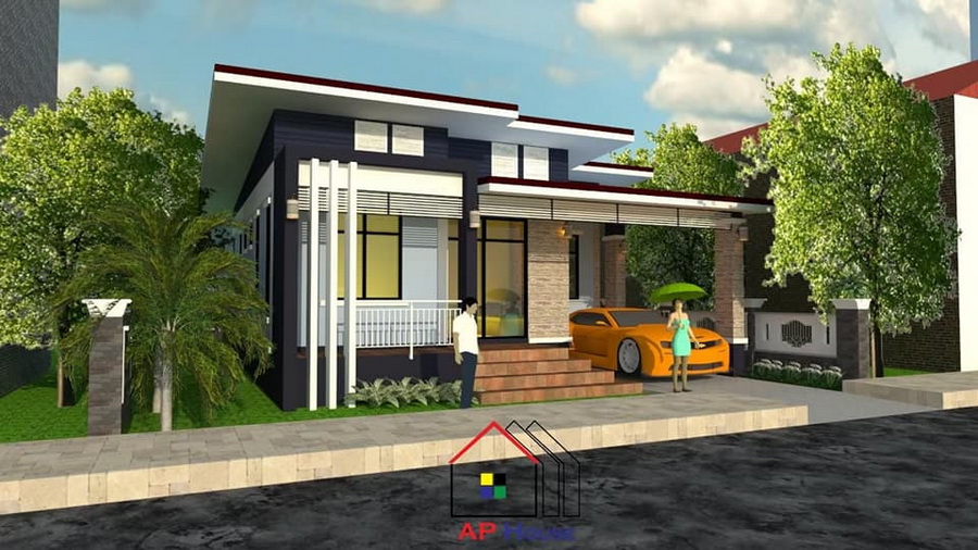 Stunning Exterior Design of High Ceiling Residence - Pinoy House Designs