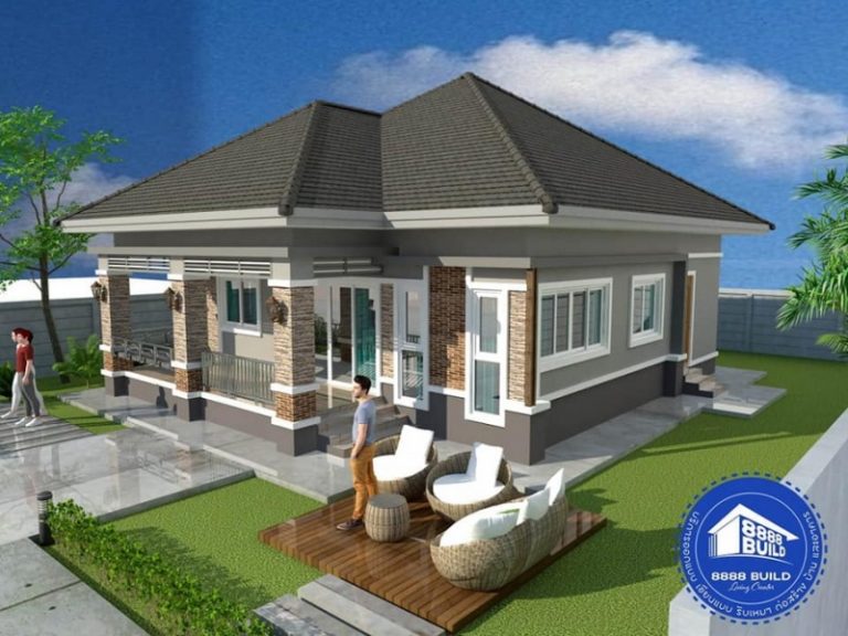 Contemporary Bungalow House Design with Stone Veneer Cladding - Pinoy ...