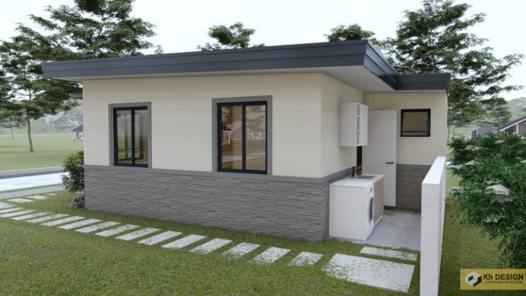Simple but Elegant Bungalow House with a Firewall - Pinoy House Designs
