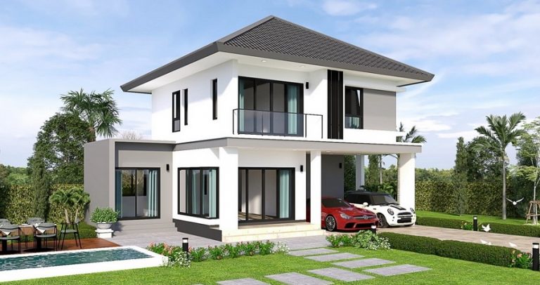 Marvelous Two-Storey House with Stunning Glass Facade - Pinoy House Designs