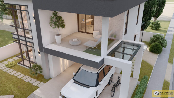 Two-Storey Modern House Design with Regal Glass Facade - Pinoy House ...