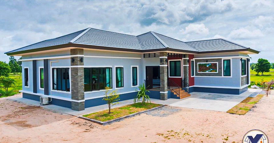 Modern Single Story House Plan With Well Designed Hip Roof Pinoy